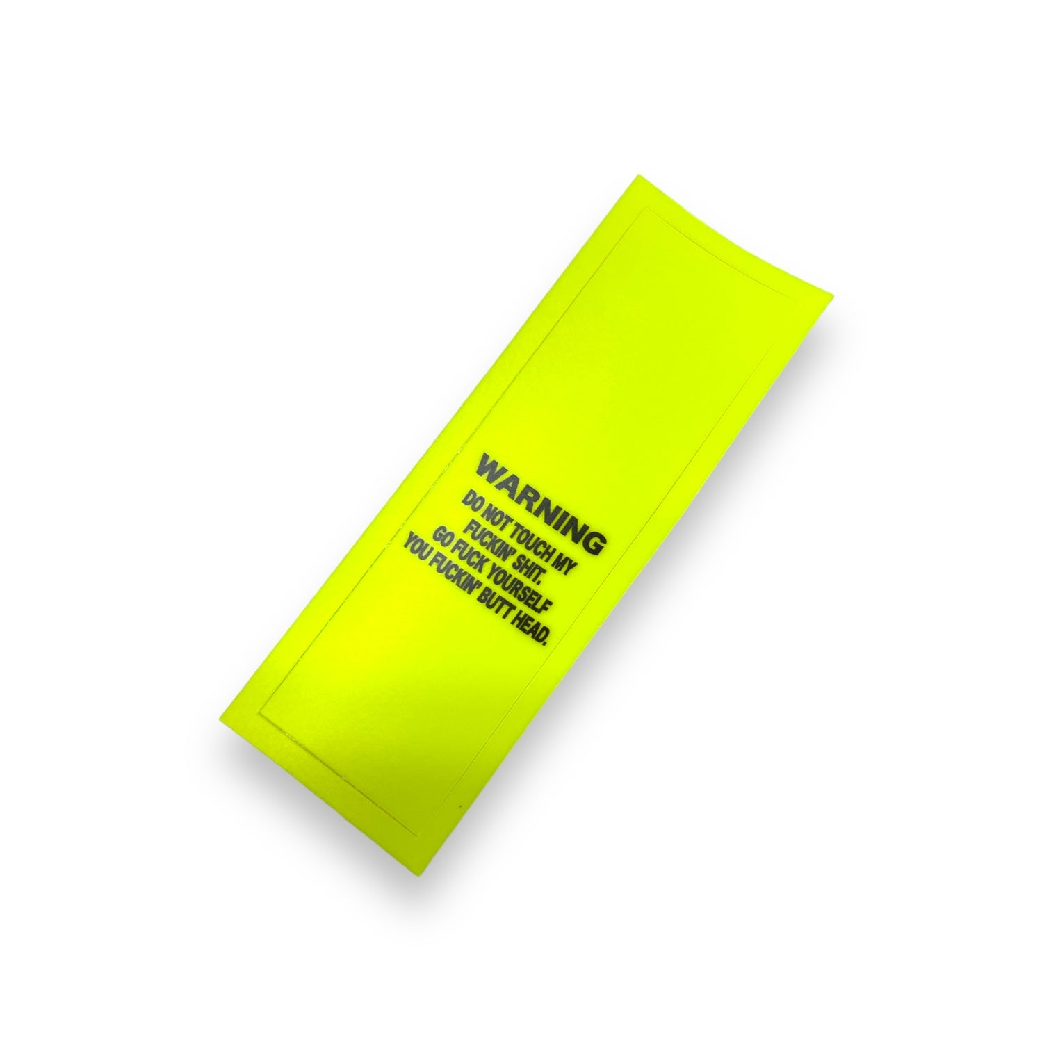 WARNING STICKER SAFETY YELLOW | The Fever inc